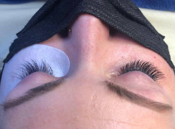 Hybrid Eyelash Extensions Before And After Just Perfect Touch Eyelash Extensions